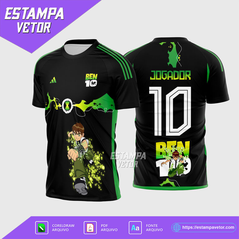 arte vetor camisa de interclasse ben 10 2025 - Estampa Vetor