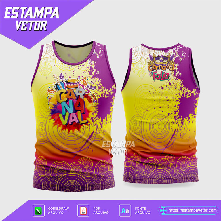 Arte Vetor Camisa Abadá Bloco Carnaval 2026 - Modelo 48 - Estampa Vetor